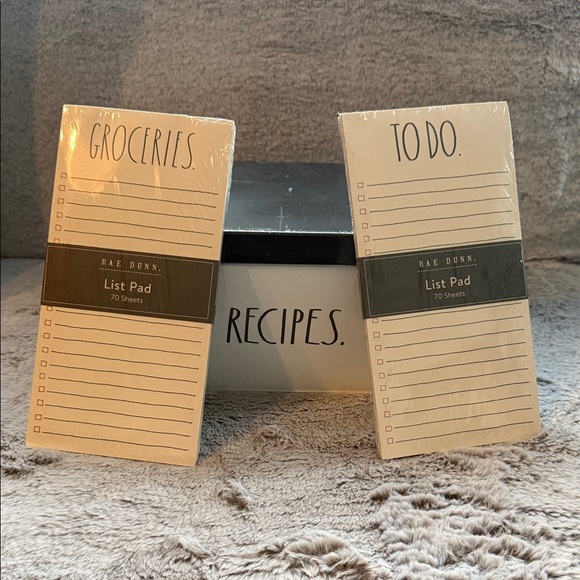 Rae Dunn | Kitchen | Rae Dunn Black And White Metal Recipe Box With ...